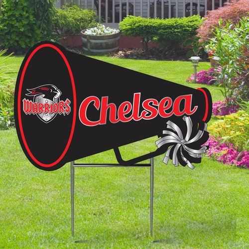 Cheerleading Megaphone Cut-out Yard Sign 29x18 With H-stake - Etsy