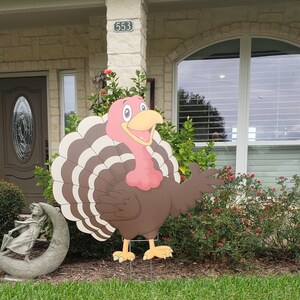 Turkey Cut Out Yard Sign Comes With H-stake 30x30, Printed on Coroplast ...