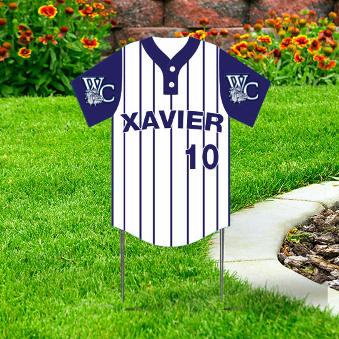 Baseball Pinstrip Jersey Front Yard Sign, Custom & Personalized , 26 ...
