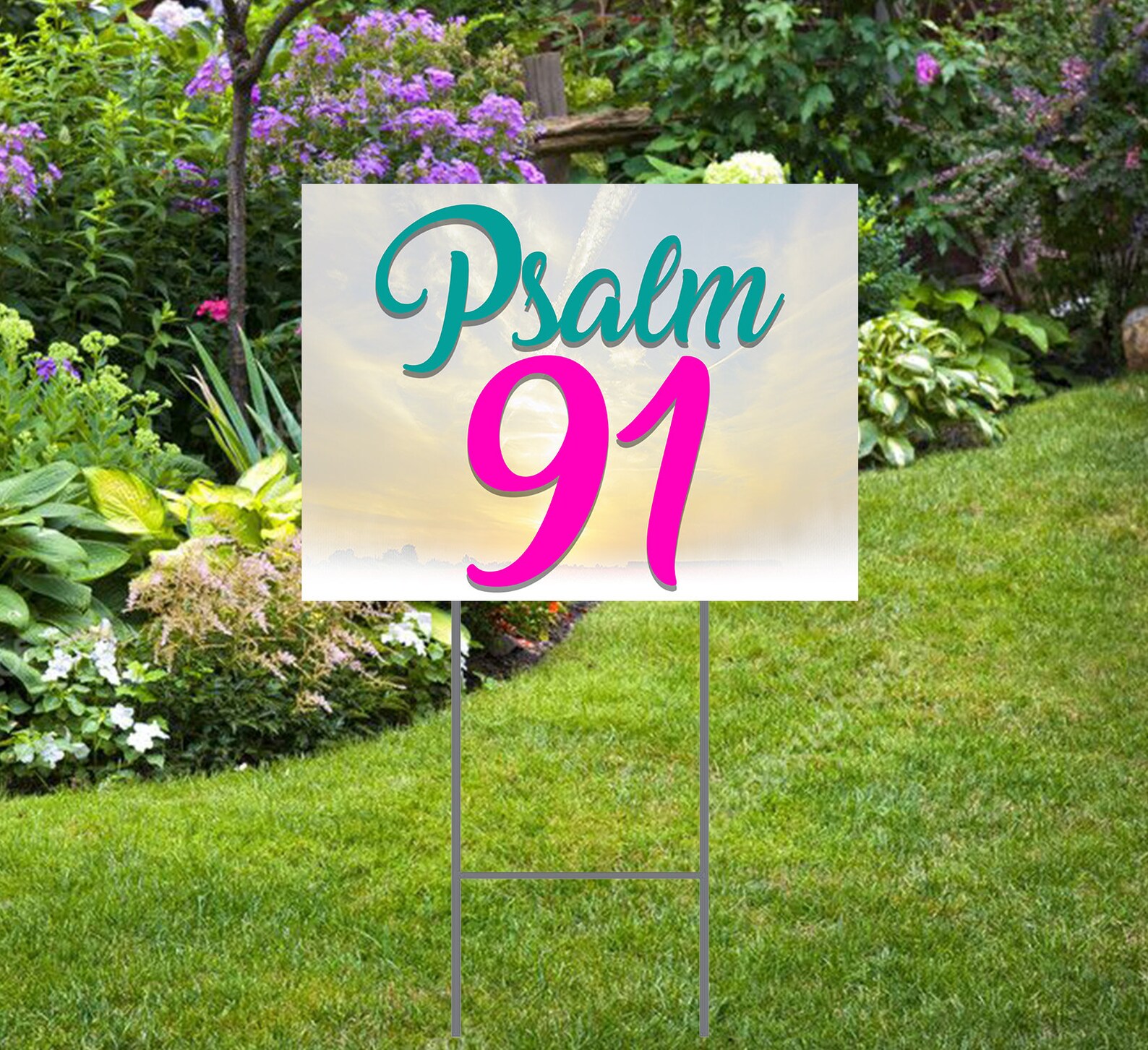 Psalm 91 Yard Sign single or Doubesided Comes With H-stake - Etsy