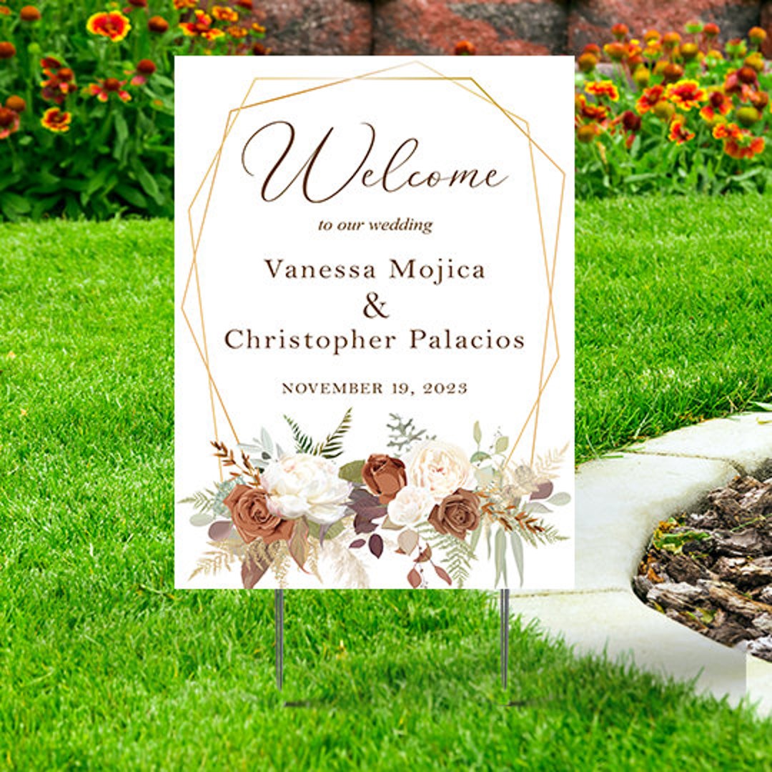 Welcome to Our Wedding Yard Sign Comes With H-stake 24x18, Printed on ...