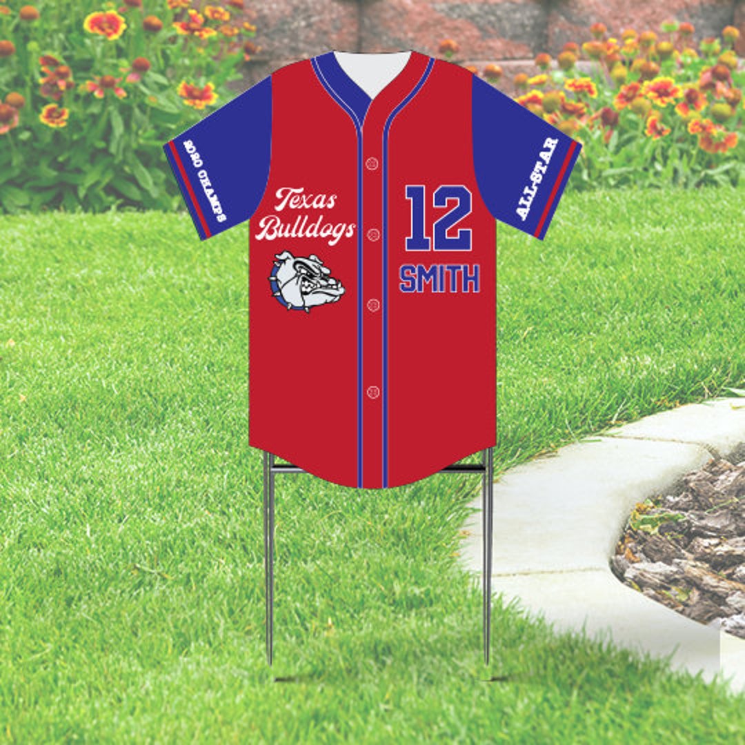 Baseball Jersey Front Yard Sign, Custom & Personalized , 26''x24'' Add ...