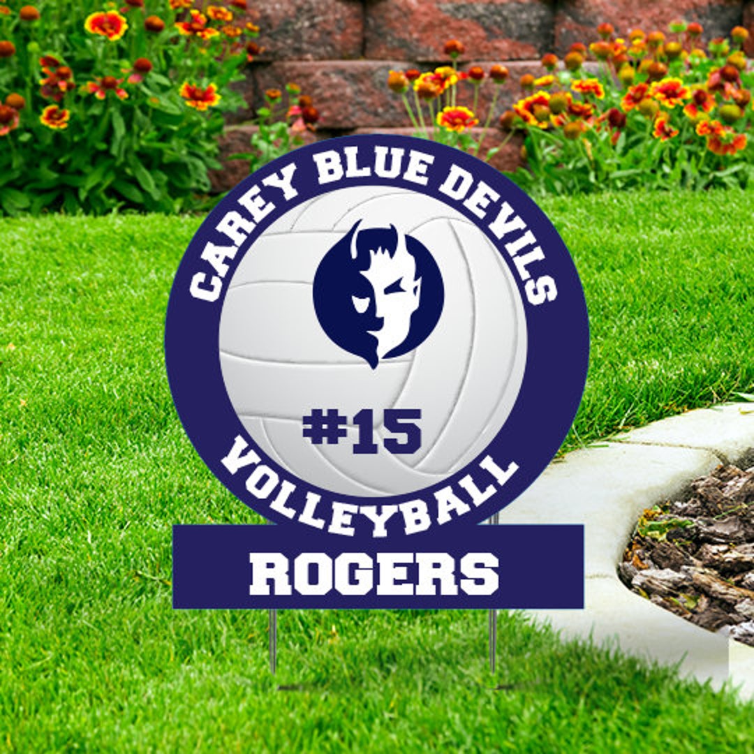 Volleyball Cut-out Yard Sign 24x24 With H-stake - Coroplast ...