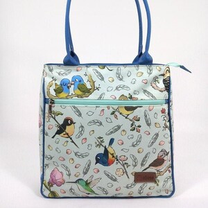Little Birds Tote Bag With Top Zipper and Inner Pockets | Can Also Be ...