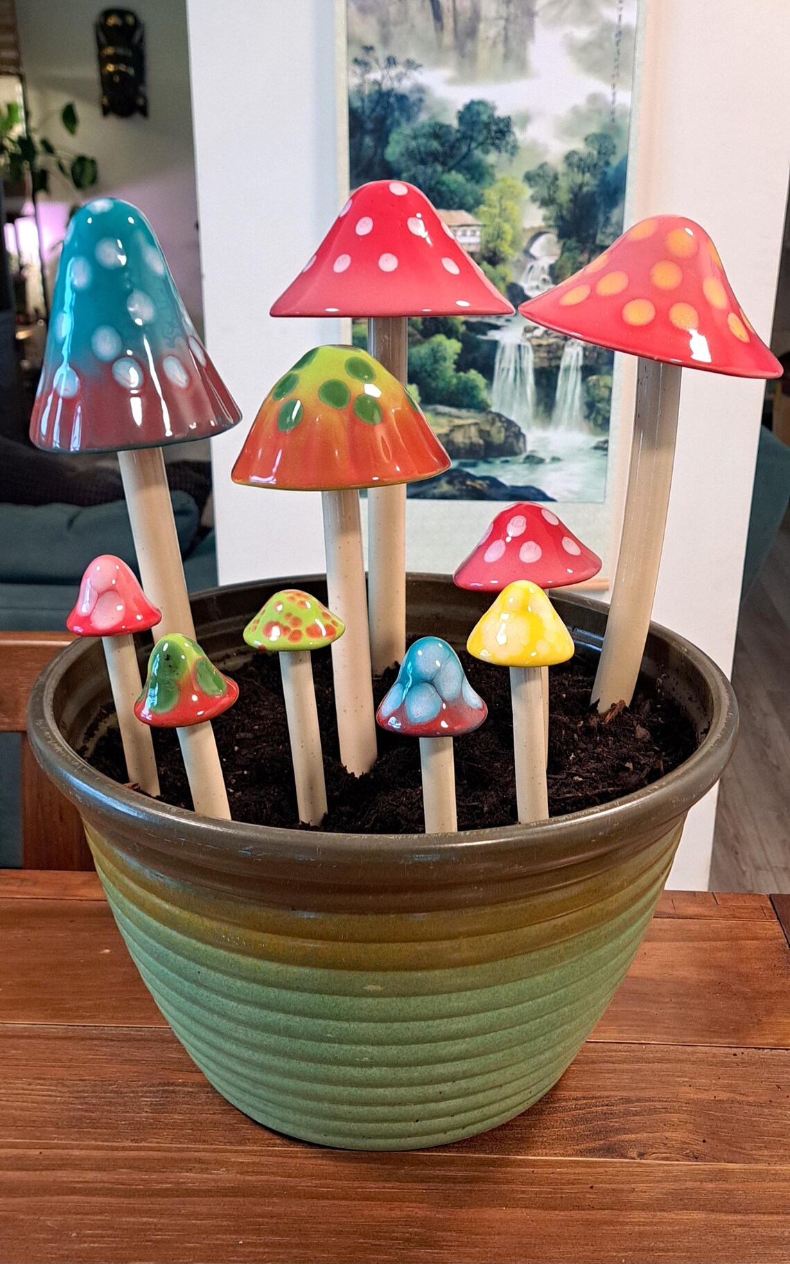 Ceramic Mushrooms: Various Designs & Patterns, Outdoor Decoration ...
