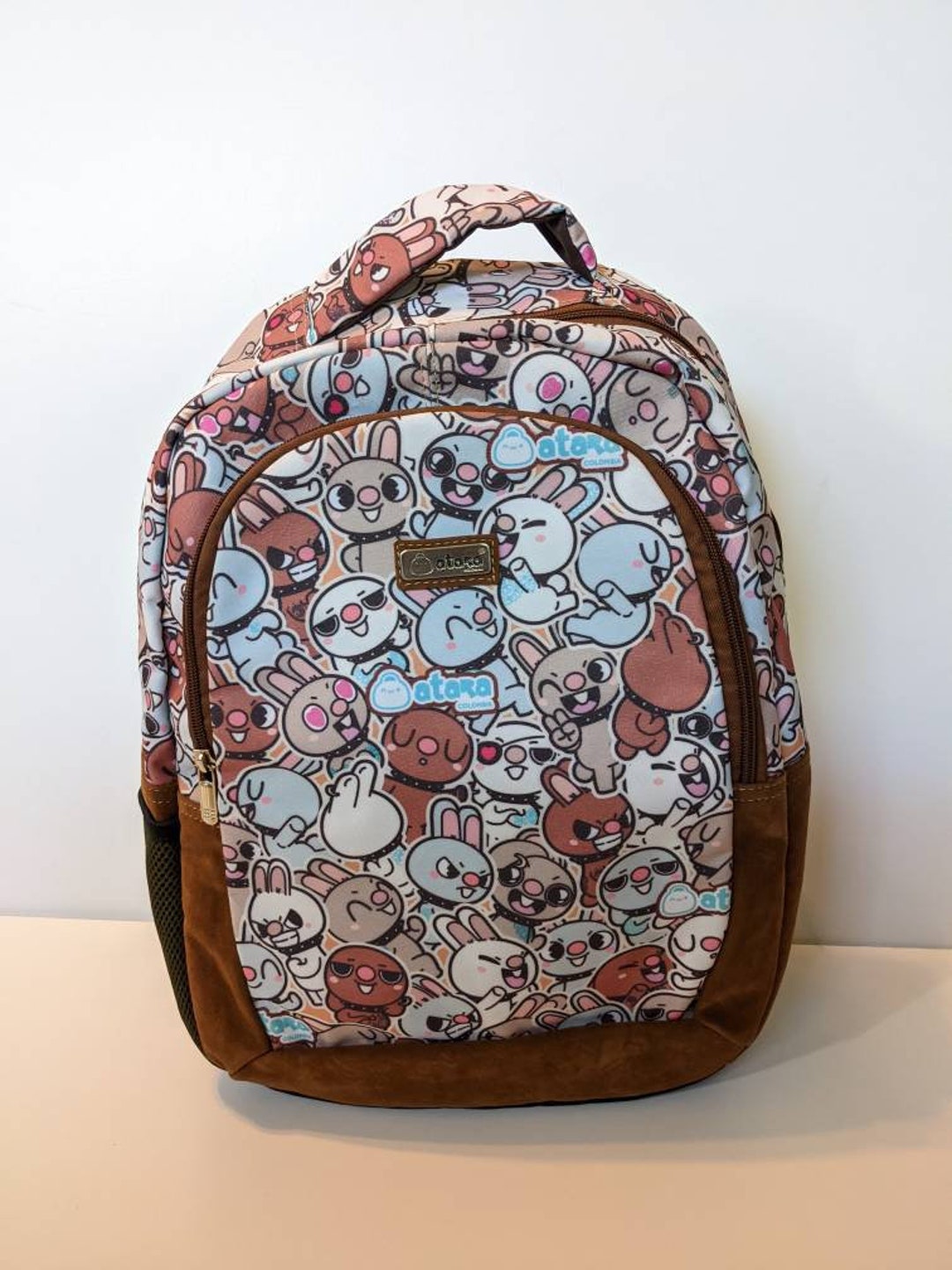 Kawaii Bunny Backpack - Adorable Bunnies. Rabbit. Brown Suede and ...