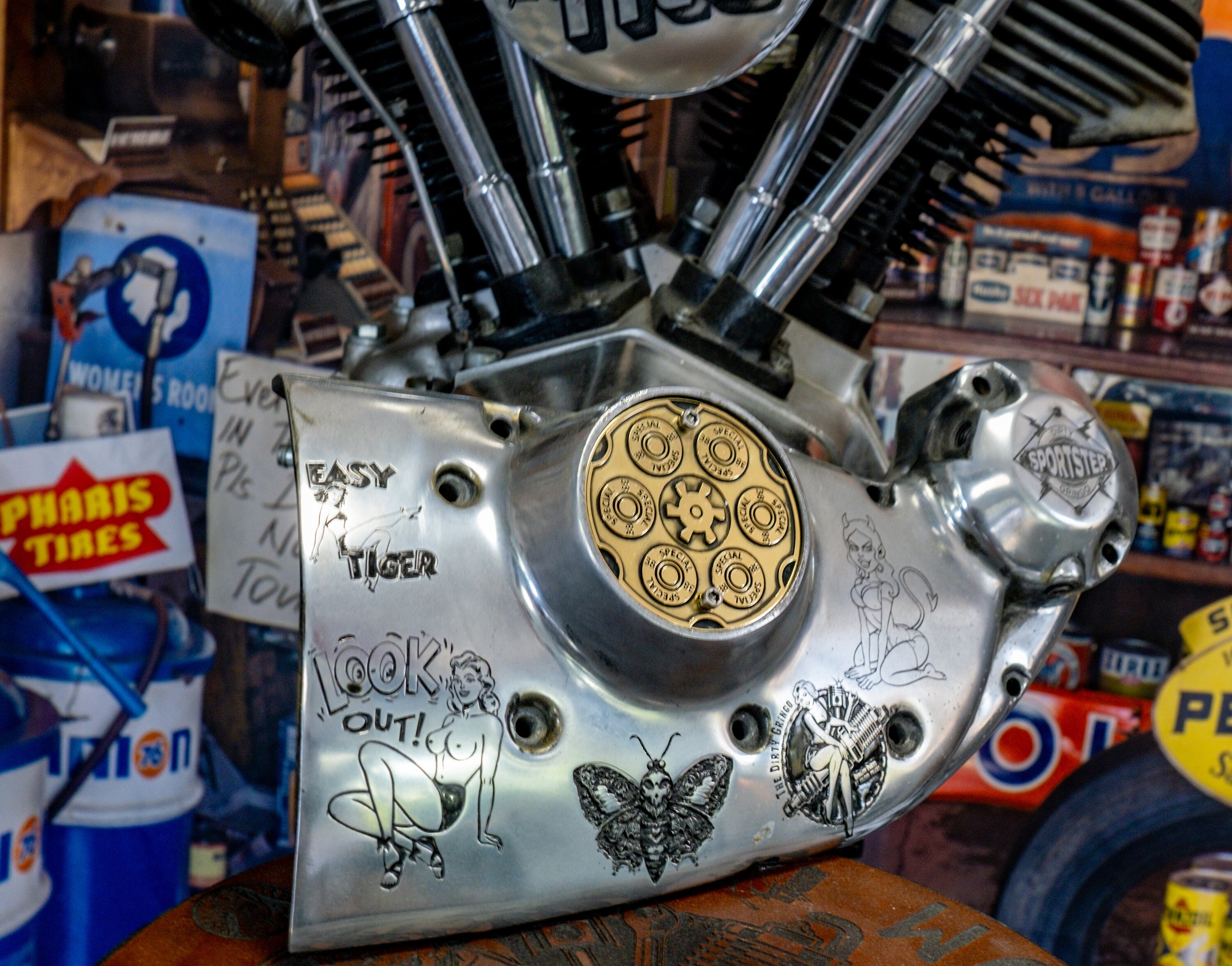 38 Special Early 2002- Sportster Solid Brass Points Timing Timer Cover ...