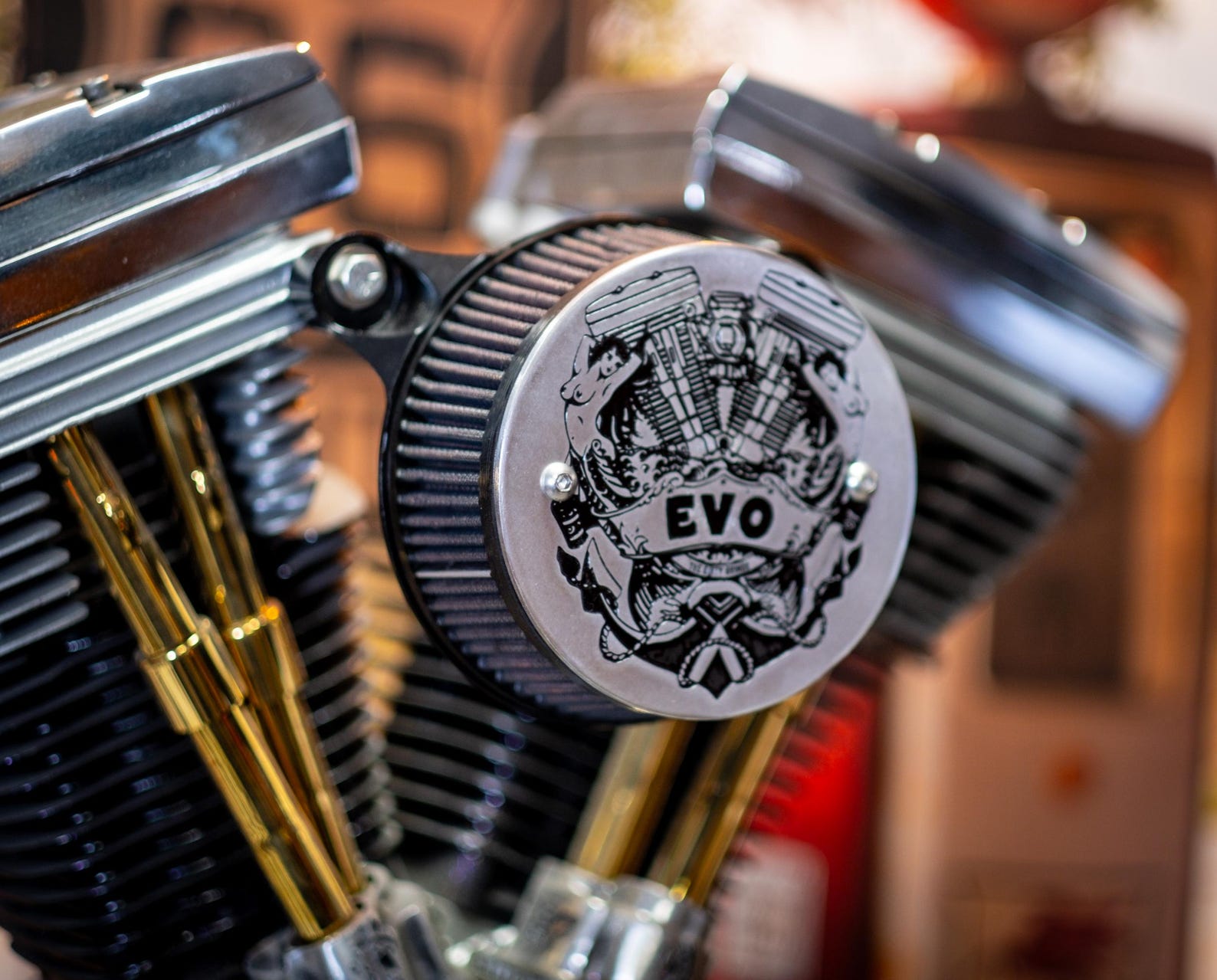 Evo Evolution Engraved Art Deco Flash Tattoo Air Filter Air Cleaner ...