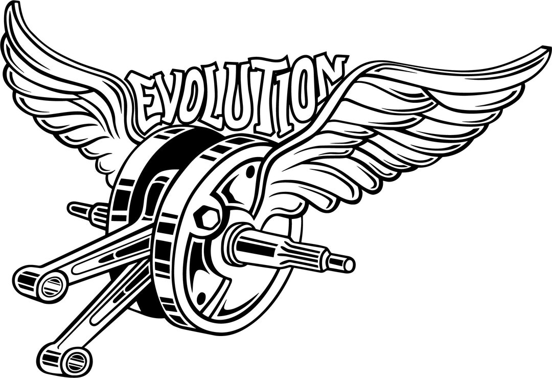 DXF DWG SVG Files Harley Davidson Evo Evolution Vtwin Crank - Etsy ...