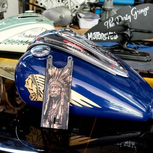 Custom Leather Indian Chief Touring Motorcycle Gas Tank Bib Warrior ...