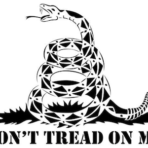 SVG DWG SXF Files Don't Tread on Me Snake Gadsden Flag for - Etsy