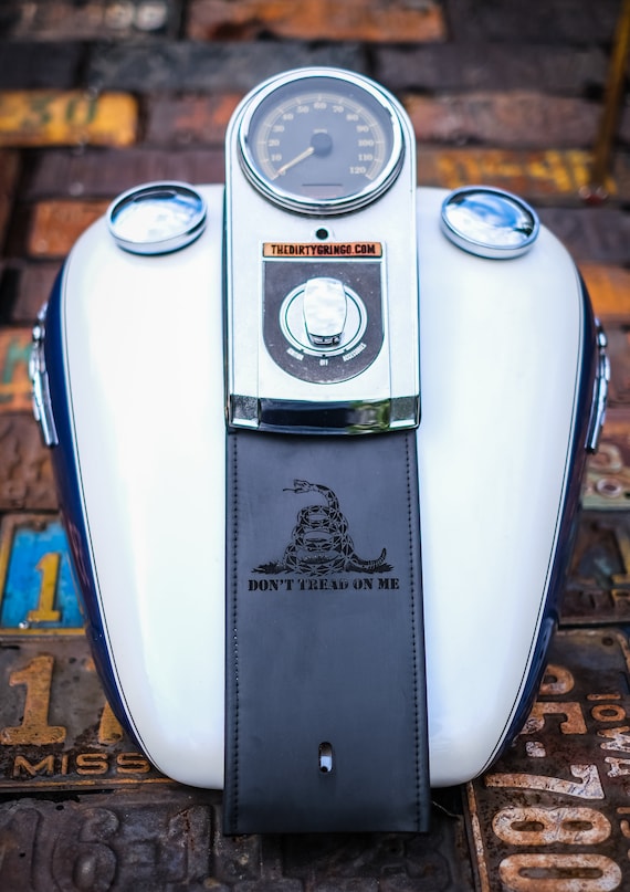 Harley Davidson Leather Fuel Gas Tank Panel Bib Dont Tread on | Etsy