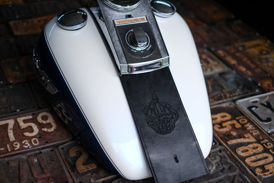 Harley Davidson Leather Gas Tank Panel Bib Softail Bone Skeleton Middle ...