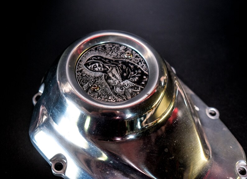 Holy Mother Virgin Mary Old School Custom Cool Engraved Timing Points ...