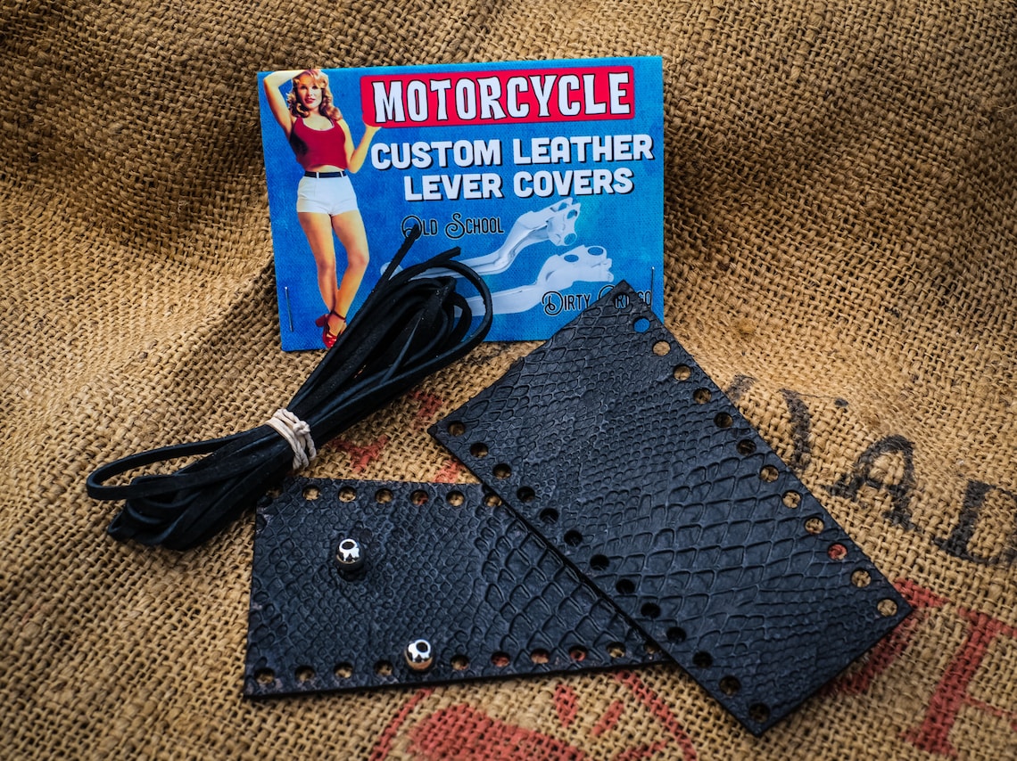 Premium Python Black Leather Motorcycle Harley & Universal - Etsy