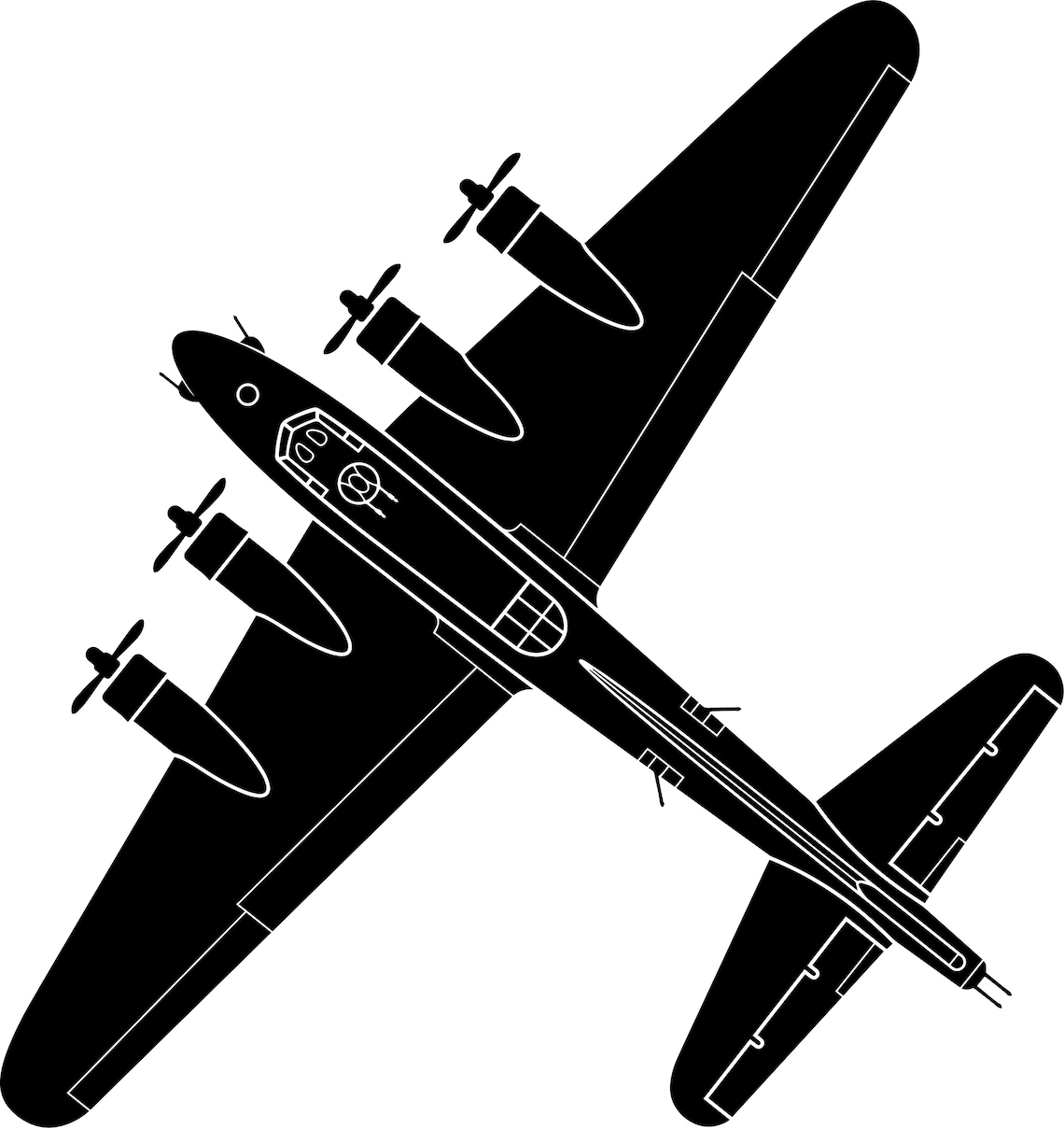 B-17 Bomber Flying Fortress Wwii Bomber SVG DXF DWF Cut Files | Etsy