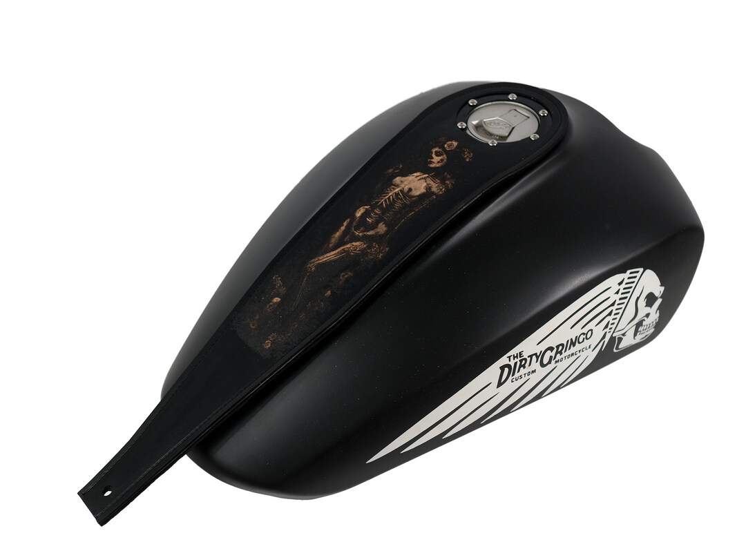 Custom Leather Indian Scout Bobber Sixty Roque Twenty Motorcycle Gas ...