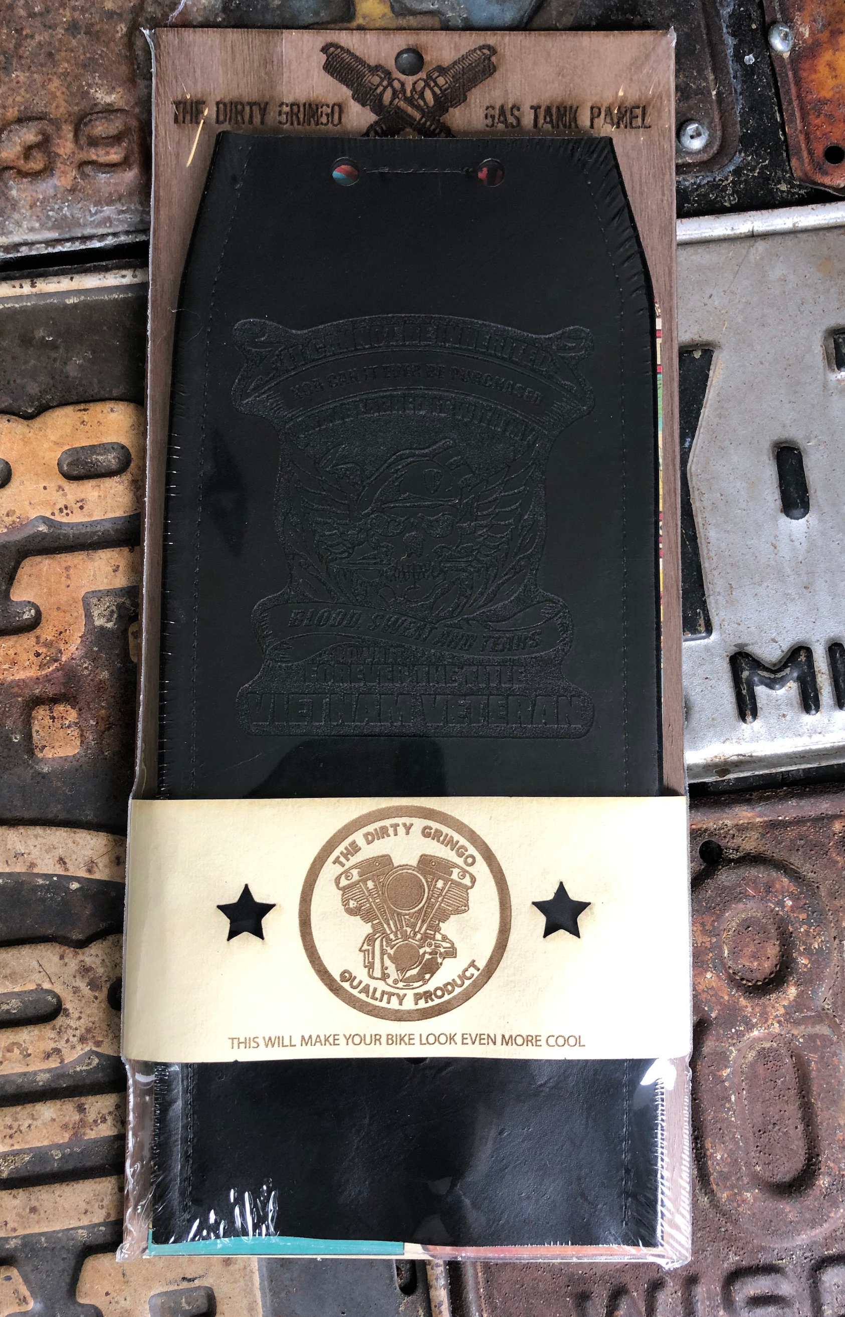 Harley Davidson Leather Fuel Gas Tank Panel Bib Vietnam War - Etsy