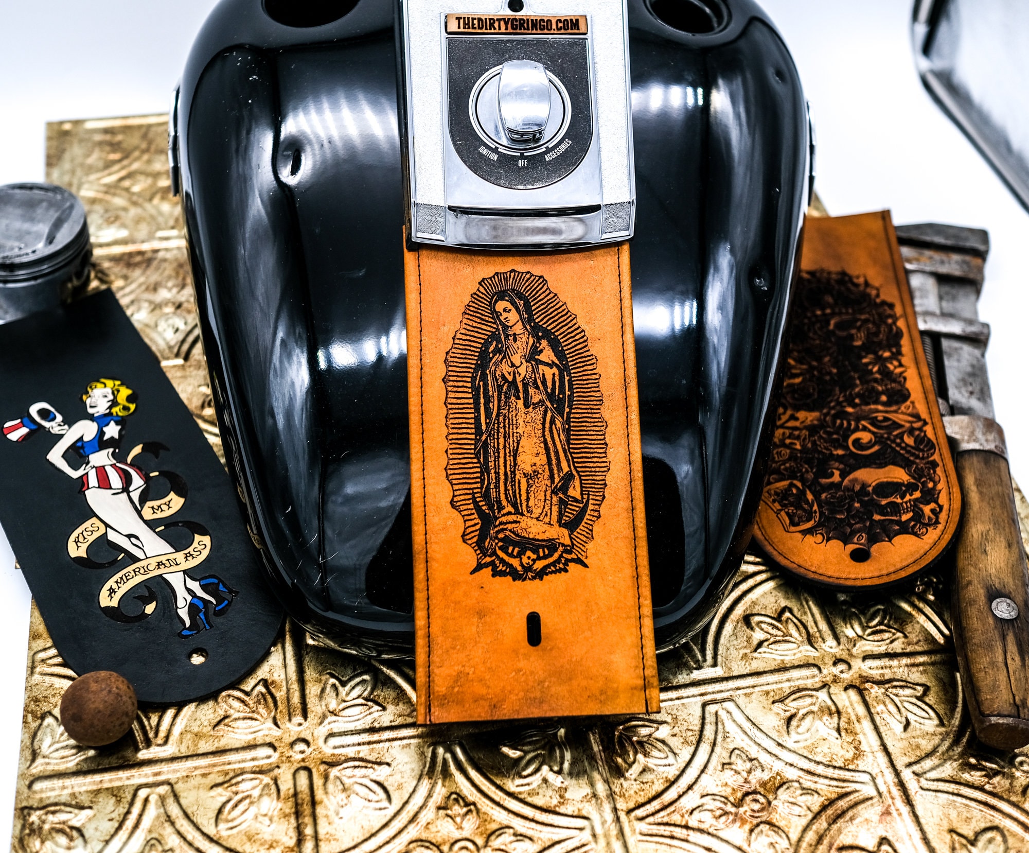 Harley Davidson Our Lady of Guadalupe Leather Gas Tank Panel - Etsy