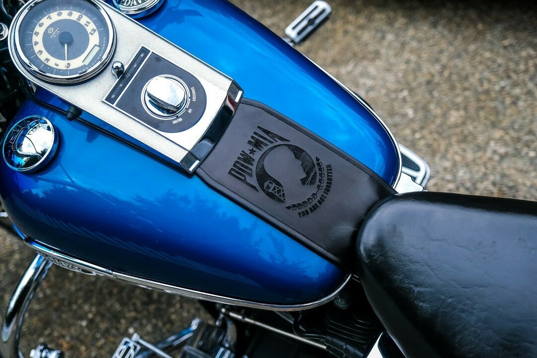 Harley Davidson Leather Gas Tank Panel Bib POW MIA Not Forgotten - Etsy