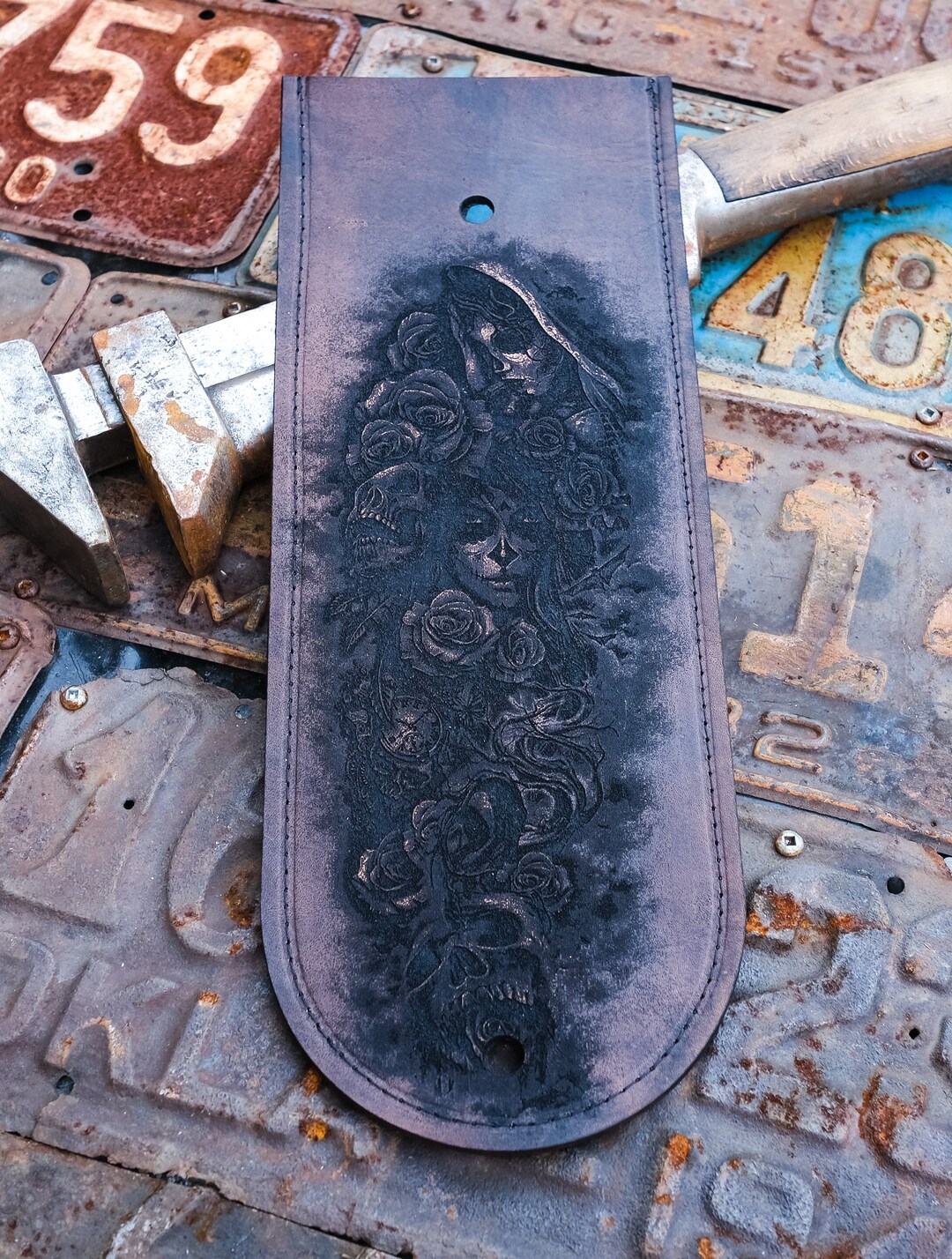 Sugar Skull Rear Fender Bib Panel Harley Davidson Night Train ...