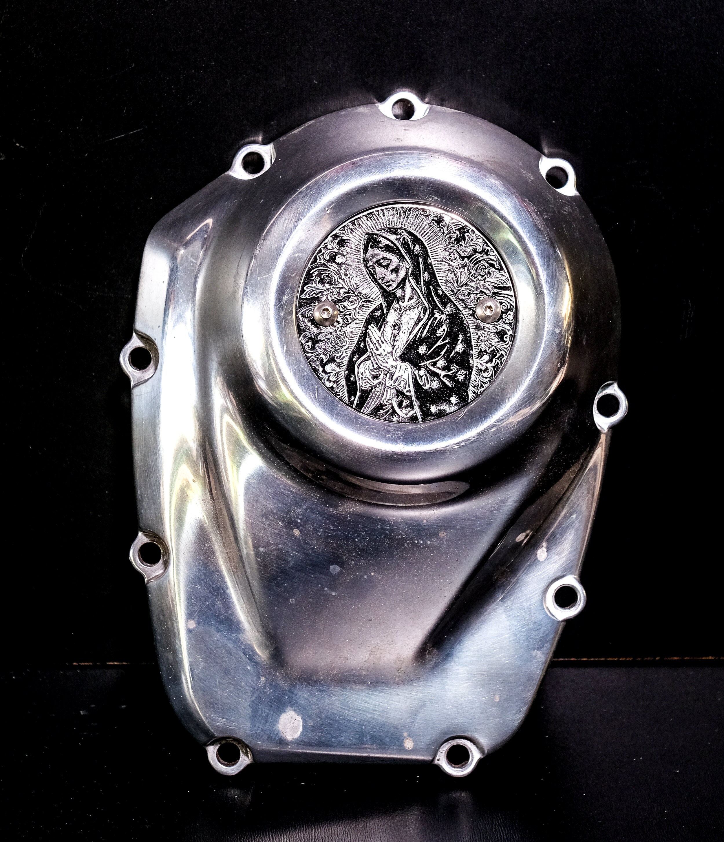 Holy Mother Virgin Mary Old School Custom Cool Engraved Timing Points ...