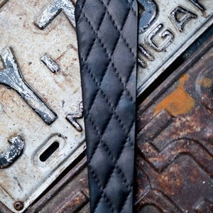 Black Diamond Stitch Embossed Leather Gas Tank Dash Console Insert 08 ...