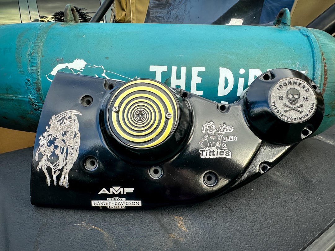 2003+ Sportster Downward Spiral Solid Brass Points Timing Cover Fits ...