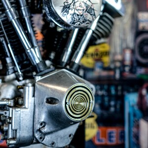 Downward Spiral Brass Shovelhead Evo Points Timing Timer Cover Harley ...