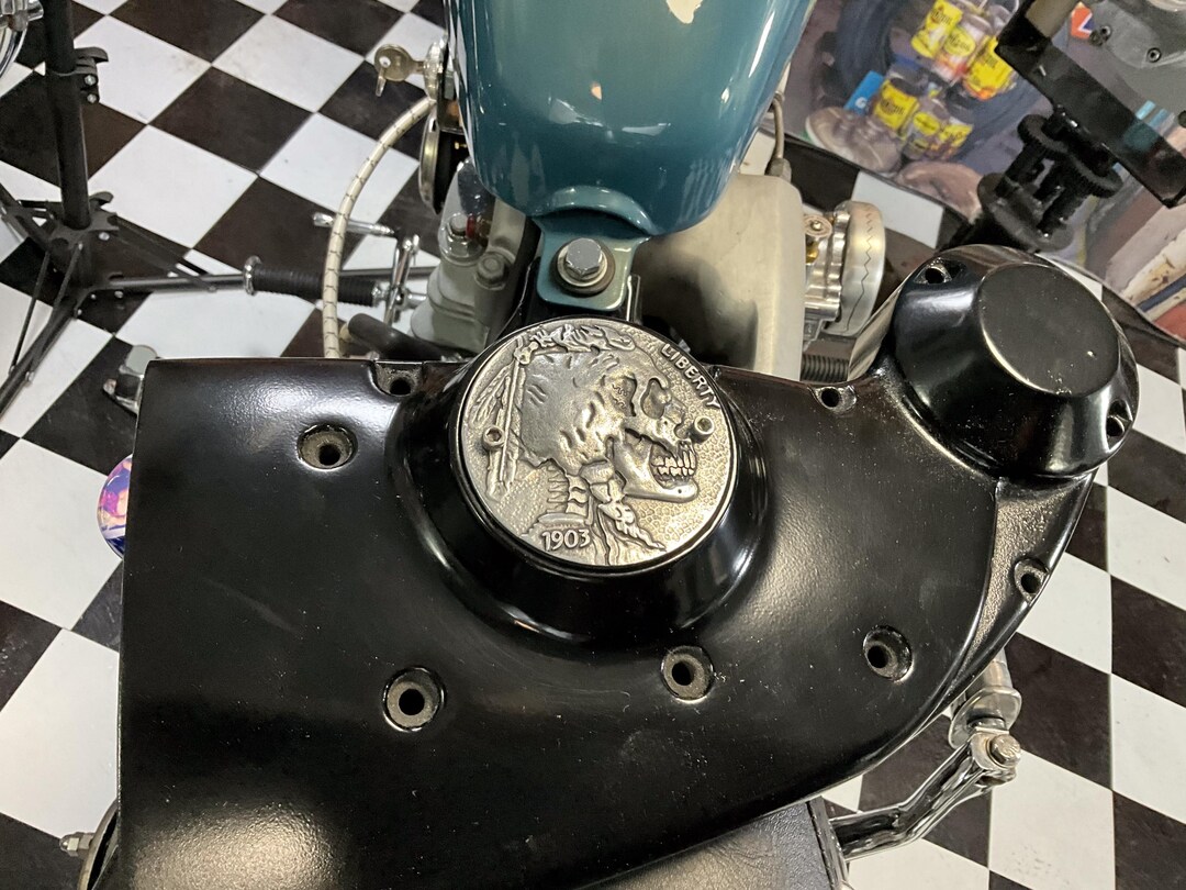 Carved Sexy Dead Indian Skull Hobo Nickel 2003+ Sportster Harley ...