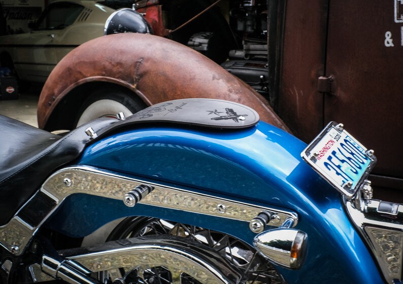 Rear Fender Bib Harley Davidson Softail Black Leather 13 | Etsy