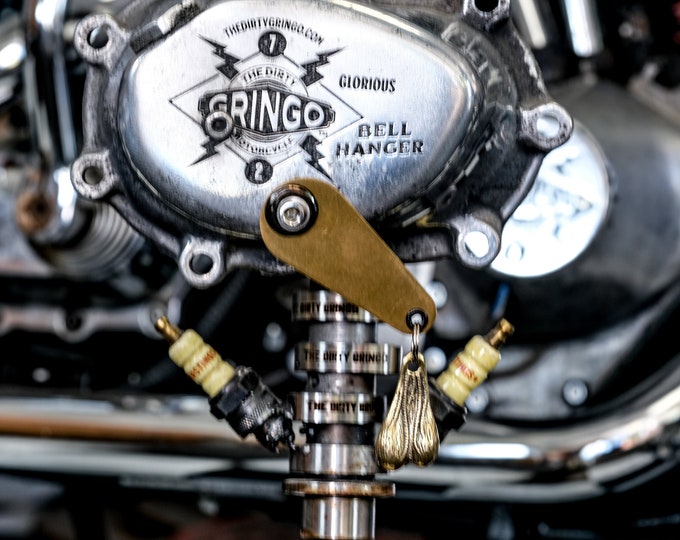 Brass Nut Sack and Hanger Kit Motorcycle Gremlin Bell Biker Chopper ...