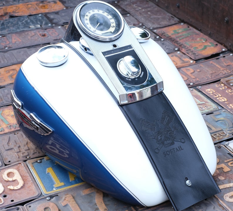 Harley Davidson Leather Fuel Gas Tank Panel Bib Skull Retro - Etsy