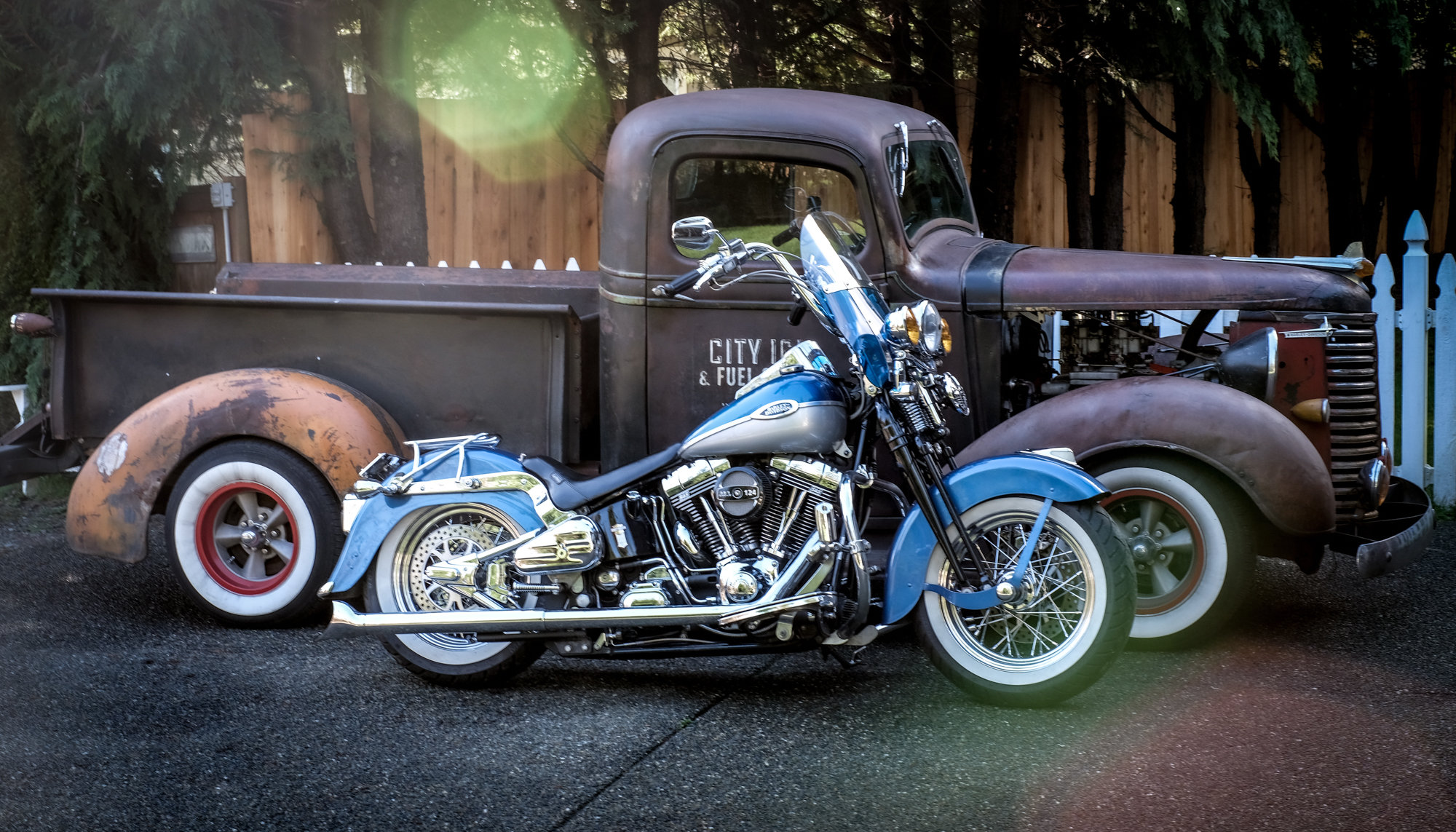 Harley Davidson Leather Gas Tank Panel Bib Softail 1% | Etsy