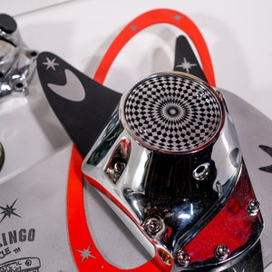 Engraved Optical Illusion Metal 1970s Metal Shovelhead Points Timer ...