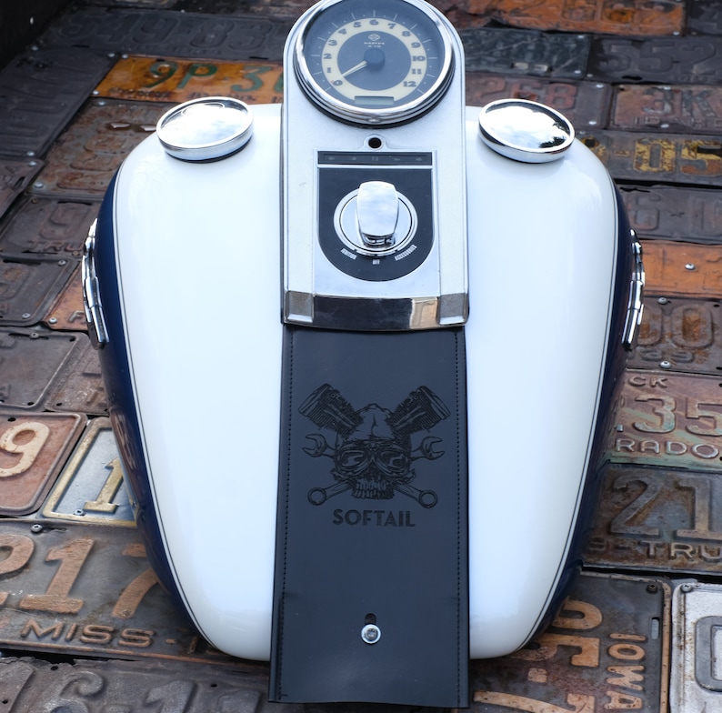 Harley Davidson Leather Fuel Gas Tank Panel Bib Skull Retro - Etsy