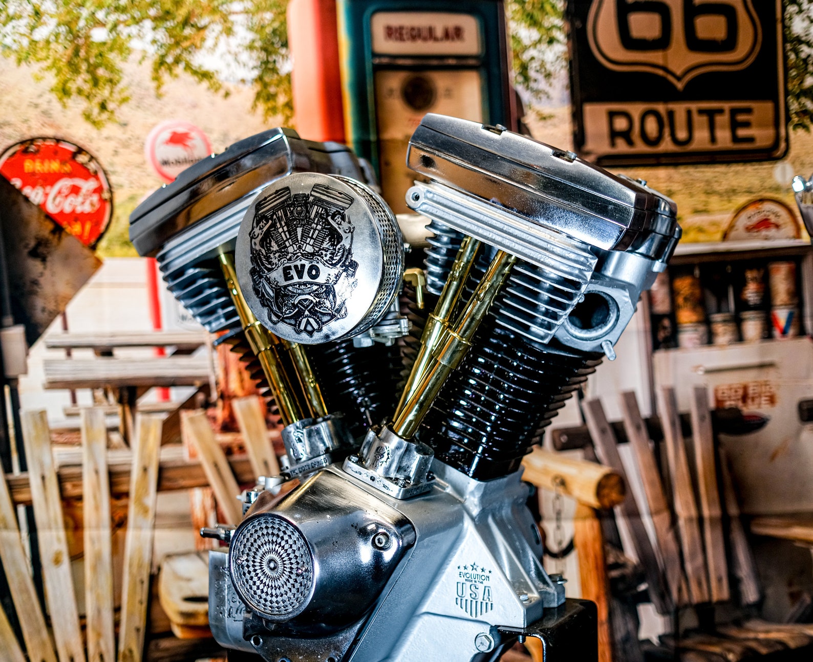 Engraved Optical Illusion Metal 1970s Metal Shovelhead Points Timer ...