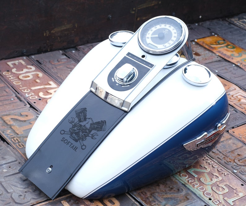 Harley Davidson Leather Fuel Gas Tank Panel Bib Skull Retro - Etsy