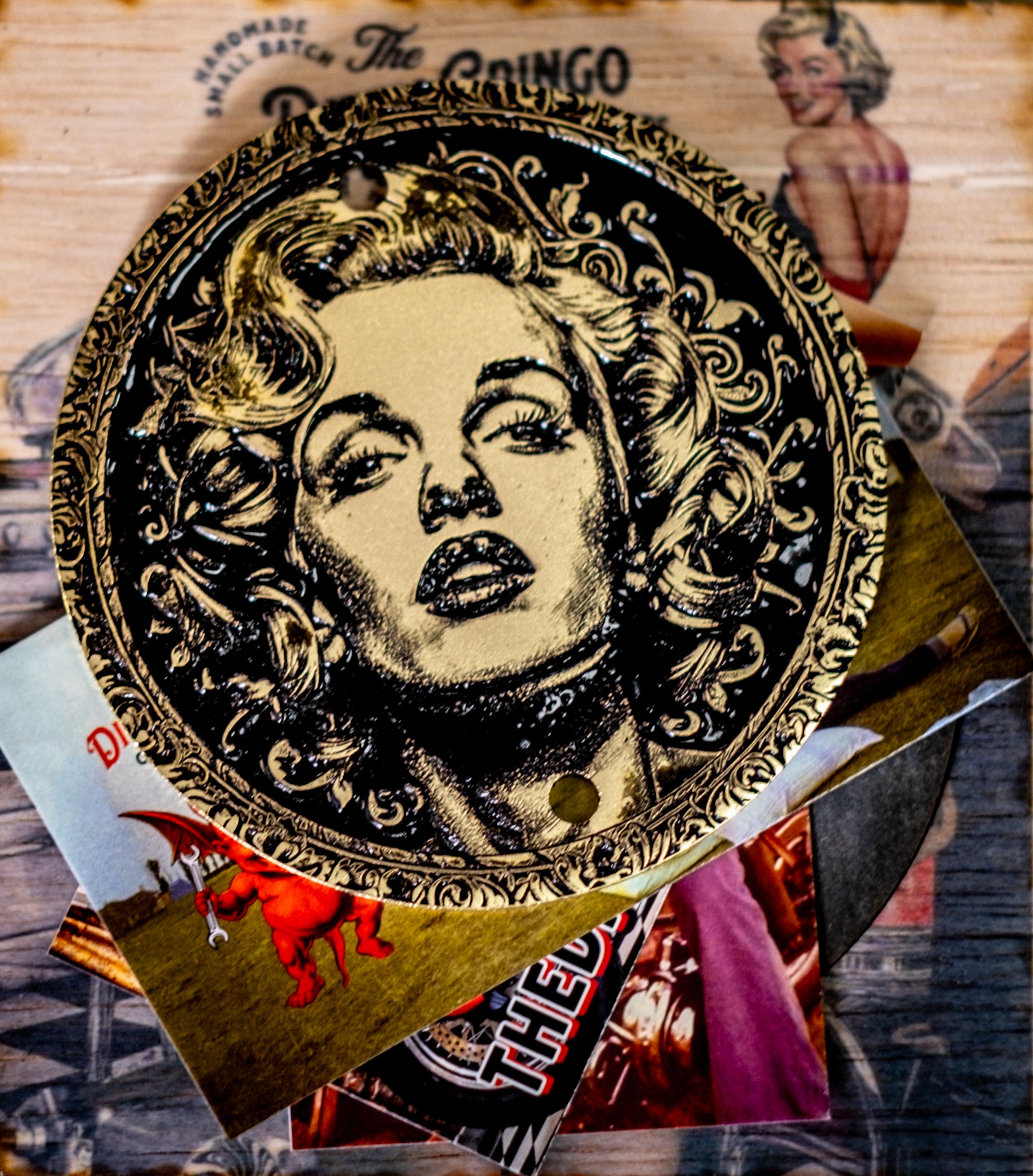 Brass Marilyn Monroe Timing Point Cover Harley Davidson Early Pre 2002 ...