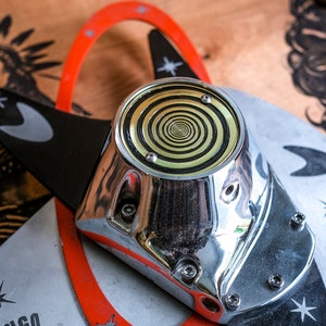 Downward Spiral Brass Shovelhead Evo Points Timing Timer Cover Harley ...