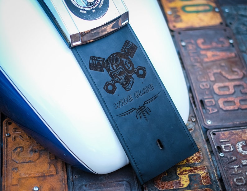 Harley Davidson Leather Gas Tank Panel Dyna Wide Glide Old | Etsy