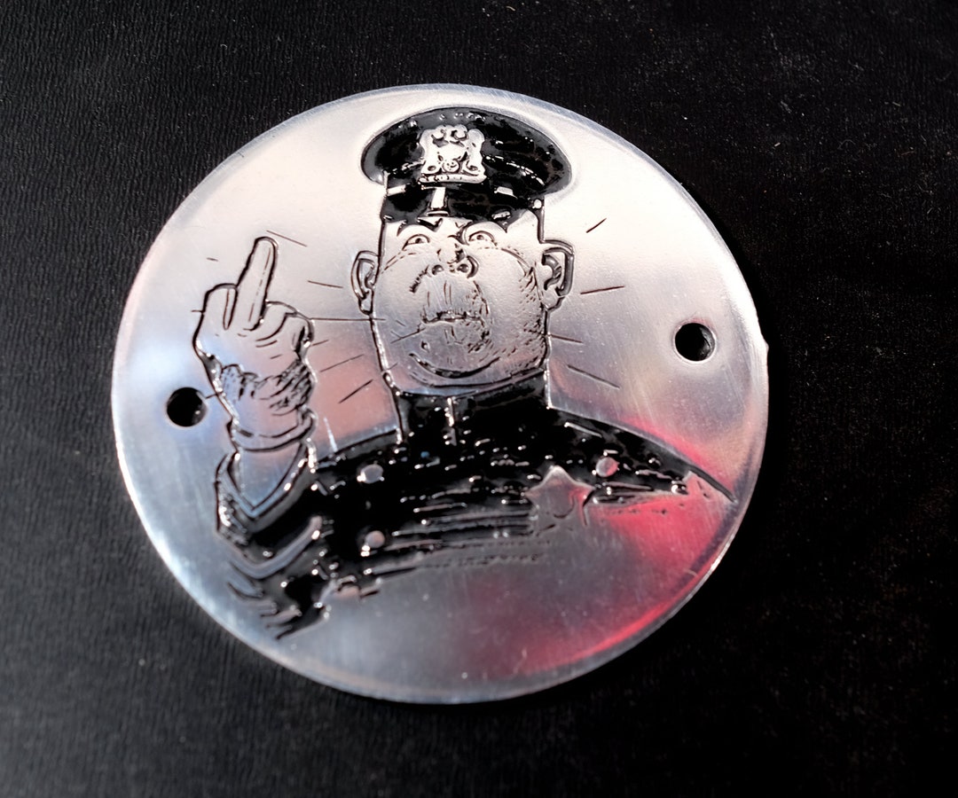 Shovelhead Evolution Police Officer Krupke Middle Finger Custom Timing ...