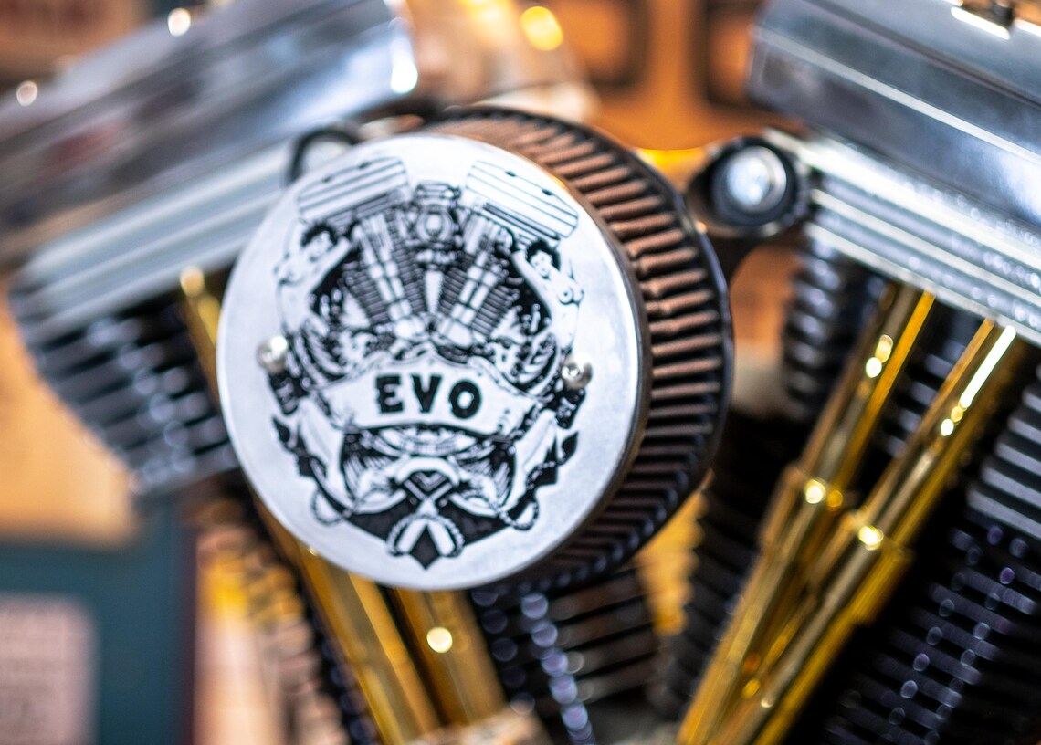 Evo Evolution Engraved Art Deco Flash Tattoo Air Filter Air Cleaner ...