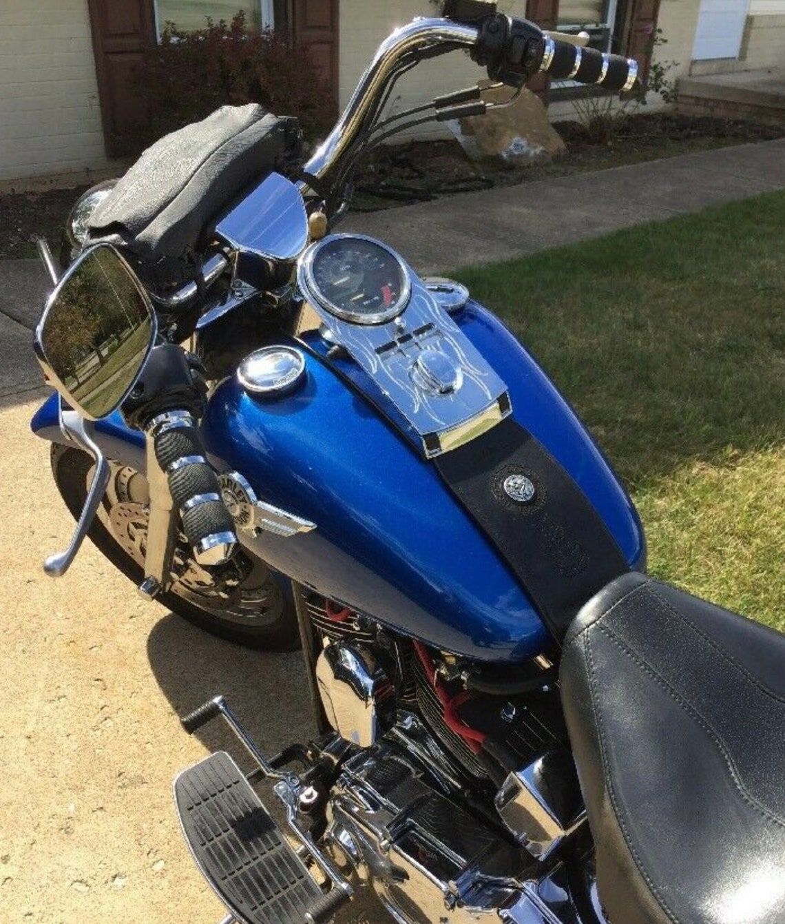 Harley Davidson Leather Tank Bib Panel USN US Navy Proud | Etsy