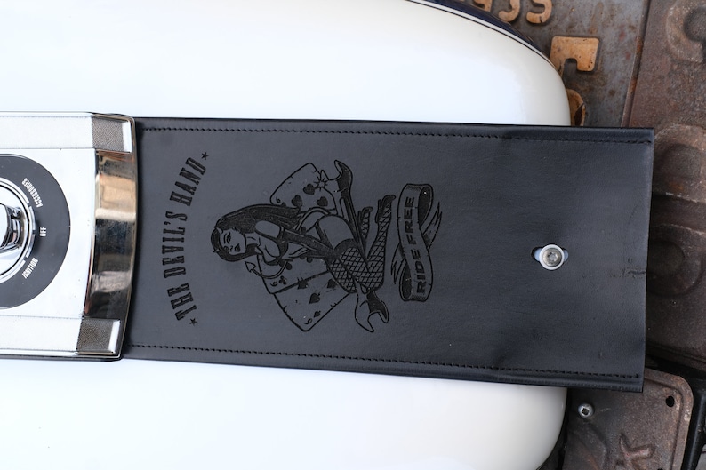Harley Davidson Leather Gas Tank Panel Bibthe Devils Hand | Etsy