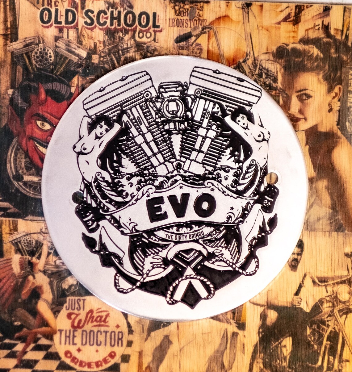 Evo Evolution Engraved Art Deco Flash Tattoo Air Filter Air Cleaner ...
