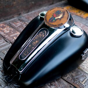 Dia De Muertos Leather Gas Tank Dash Console Insert 08 16 Harley ...