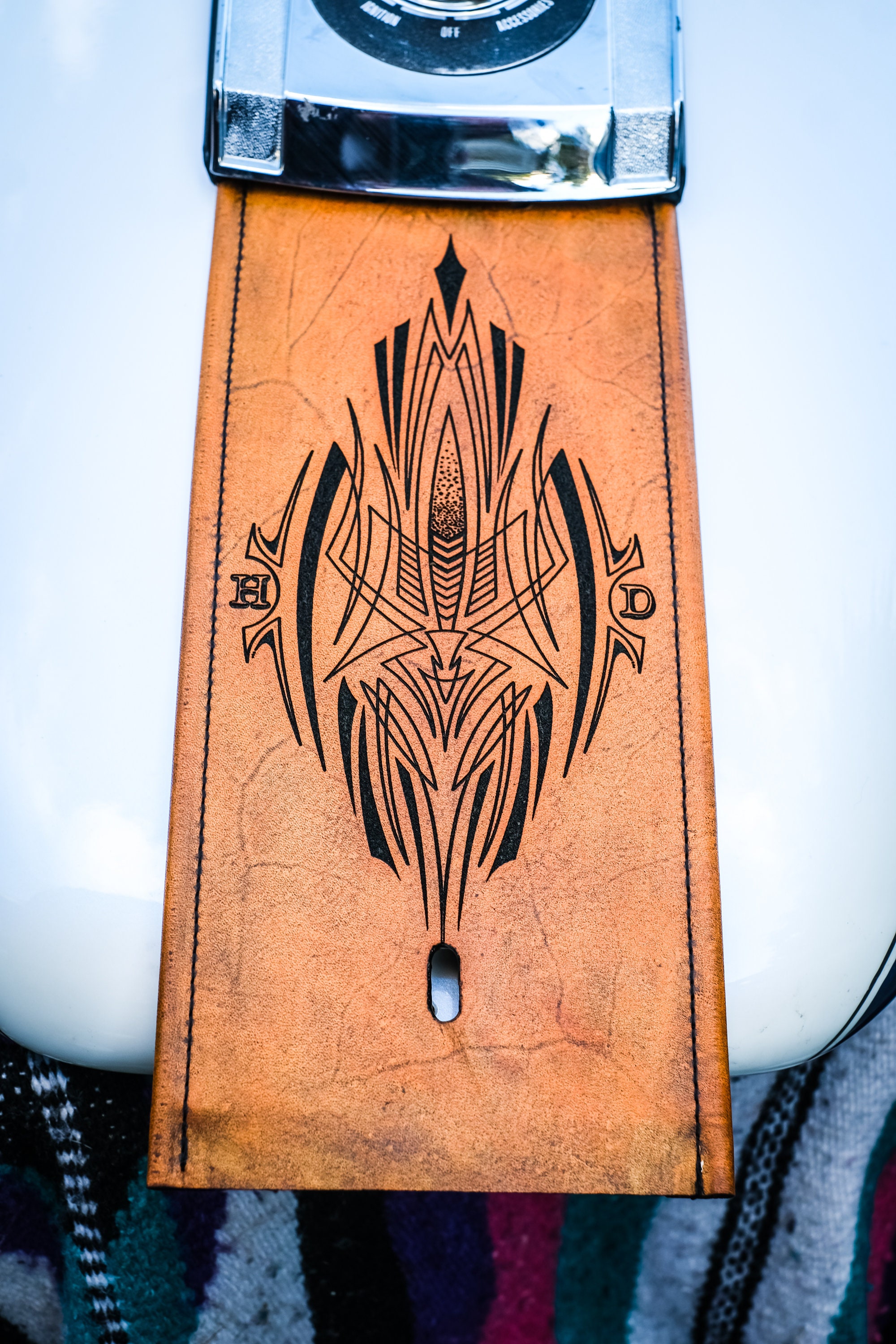 Harley Davidson Leather Gas Tank Panel Bib Vintage Antique Tan ...