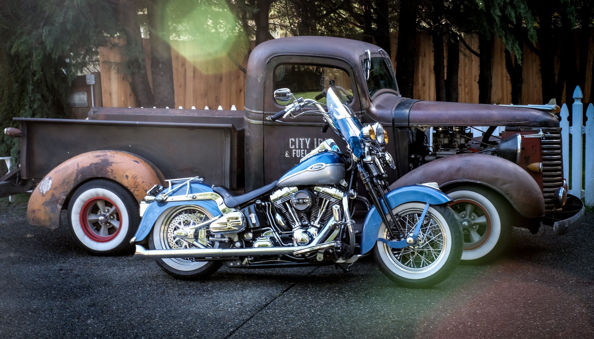 Harley Davidson Leather Fuel Gas Tank Panel Bib Fat Boy Softail V-twin ...