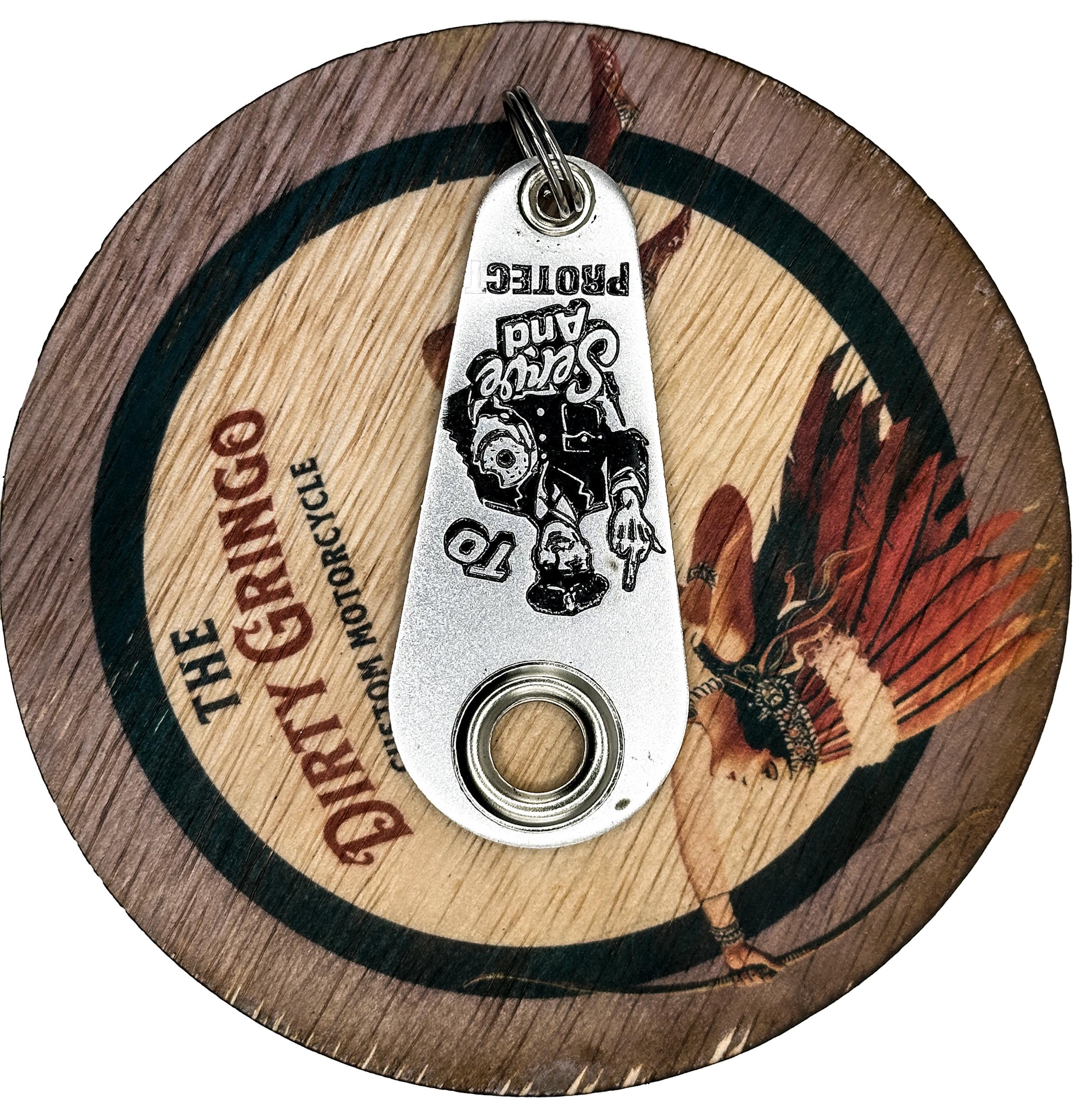 Police Special Middle Finger Donut Motorcycle Gremlin Bell Hanger Retro ...